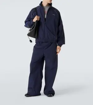 Balenciaga Cotton-blend Track Jacket - Blue