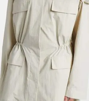 TOTEME Cotton-blend Jacket With Drawstring Waist - Beige