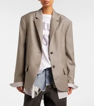 Acne Studios Striped Wool Jacket