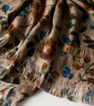 THE HOUSE OF LYRIA Sollievo Floral Linen Tablecloth - Multicoloured