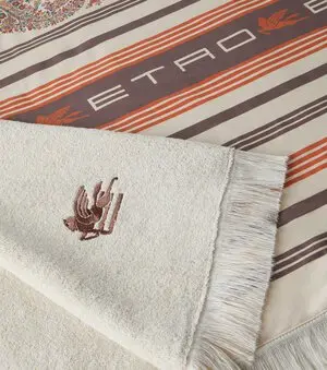 Etro Ischia Paisley Cotton Beach Towel - Beige
