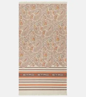 Etro Ischia Paisley Cotton Beach Towel - Beige