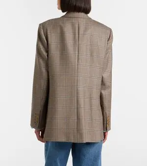 BLAZÉ MILANO Everynight Checked Double-breasted Wool Blazer