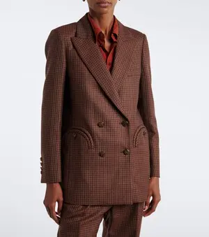 BLAZÉ MILANO Everyday Checked Virgin Wool Blazer