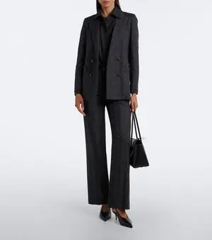 BLAZÉ MILANO Checked Virgin Wool Blazer - Grey