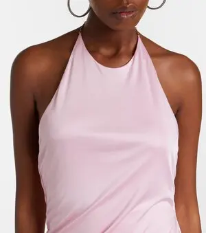 Versace Draped Jersey Minidress