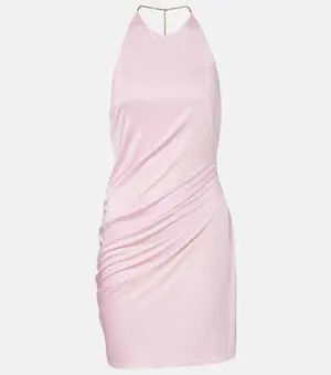 Versace Draped Jersey Minidress - Pink