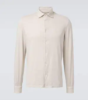 Fedeli Cotton Jersey Shirt - Beige