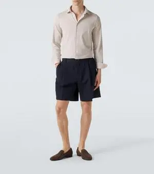 Fedeli Cotton Jersey Shirt - Beige
