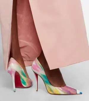 CHRISTIAN LOUBOUTIN Miss Z Printed Patent Leather Pumps - Multicoloured