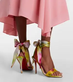 CHRISTIAN LOUBOUTIN Miss Z Sandal Du Désert Satin Sandals - Multicoloured