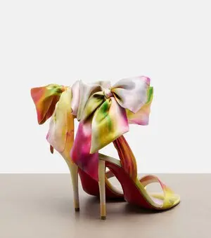 CHRISTIAN LOUBOUTIN Miss Z Sandal Du Désert Satin Sandals - Multicoloured