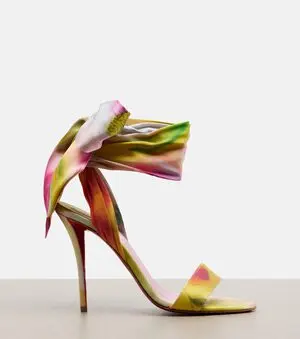 CHRISTIAN LOUBOUTIN Miss Z Sandal Du Désert Satin Sandals - Multicoloured