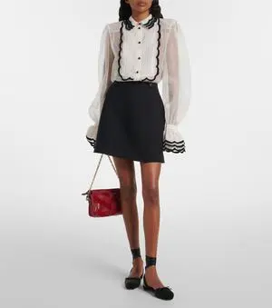 CHRISTIAN LOUBOUTIN Cassia Satin Flats - Black