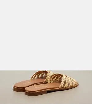 Prada Raffia-effect Slides