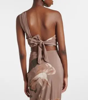 SIR. Azaliea Floral Silk Crop Top