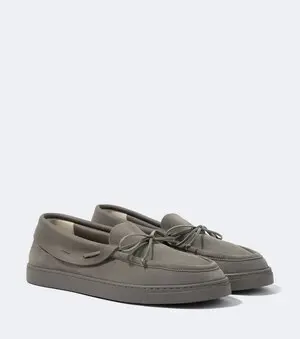Giorgio Armani Suede Loafers - Grey