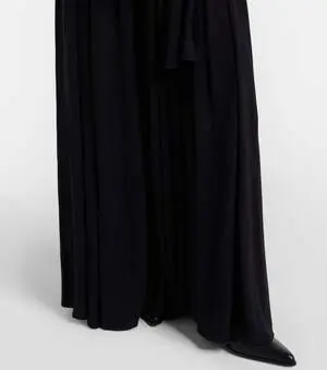 Calvin Klein Yasmine Scarf-detail Cotton-blend Maxi Gown