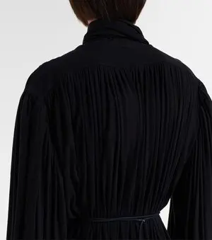 Calvin Klein Yasmine Scarf-detail Cotton-blend Maxi Gown