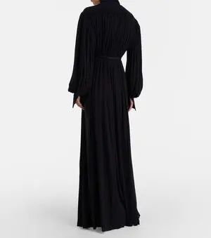 Calvin Klein Yasmine Scarf-detail Cotton-blend Maxi Gown