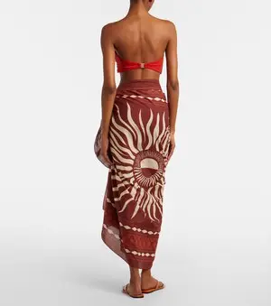 Johanna Ortiz Printed Cotton Beach Coover-up - Red