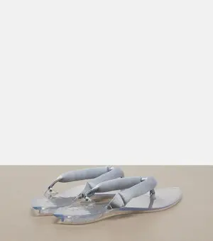 Alaïa Invisible Thong Sandals - Silver