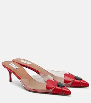 Alaïa Alaïa Rouge Vif - Noir Bloom Mules Red