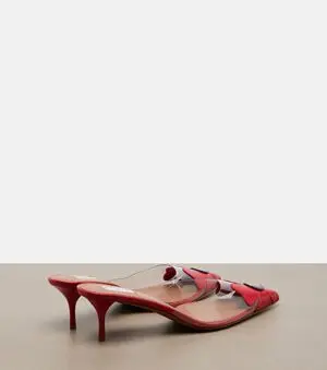 Alaïa Rouge Vif Noir Bloom Mules - Red