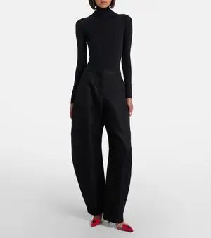 Alaïa Rouge Vif Noir Bloom Mules - Red