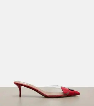 Alaïa Rouge Vif Noir Bloom Mules - Red