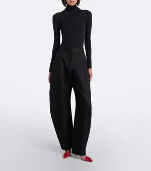 Alaïa Rouge Vif Noir Bloom Mules - Red