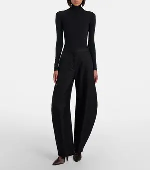 Alaïa Cone Satin Mules