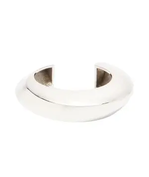 Alaïa Small Cuff Bracelet In Brass - Silver