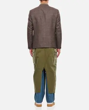 Junya Watanabe Cargo Blazer Coat In Brown And Green