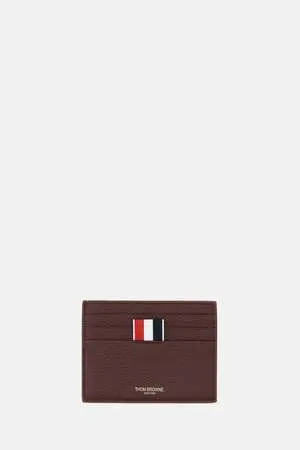 Thom Browne Single Card Holder Soft Pebble Grain Leather - Multicolor