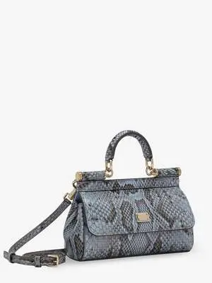 Dolce & Gabbana Sicily Shiny Python Mini Handbag - Multicolor