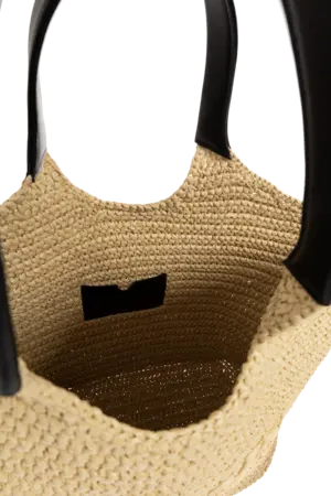 Balmain Woven Straw Tote Bag