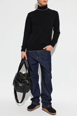 BIRKENSTOCK Naples Shearling Suede Slip-on Mule - Black