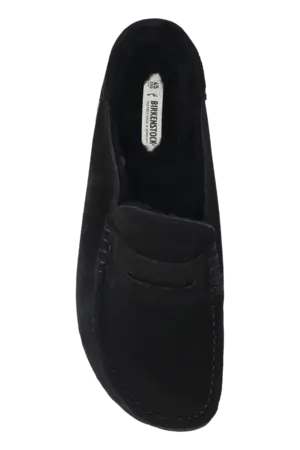 BIRKENSTOCK Naples Shearling Suede Slip-on Mule - Black