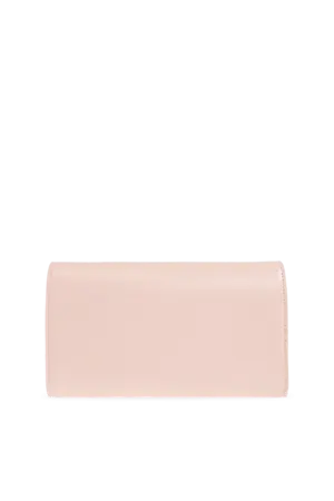 Balmain Leather Wallet On A Chain - Pink