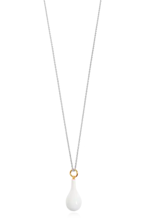 TOTEME Long Necklace With Drop Pendant - Silver