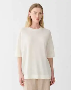 Women's Short Sleeve Relaxed Fit Sweaters