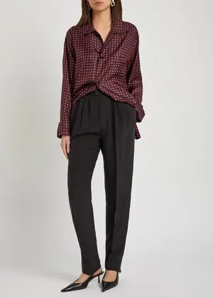Saint Laurent Patterned Silk Shirt