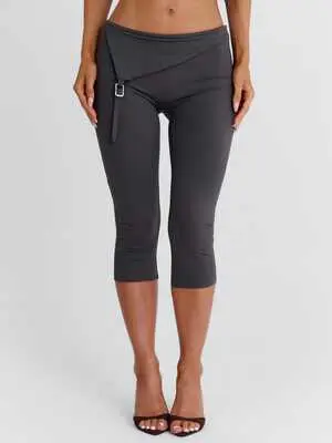 OUTCAST Juliett Capri Pants Dark Grey
