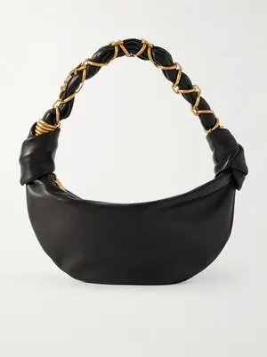 Saint Laurent Amalia Mini Leather Shoulder Bag - Black