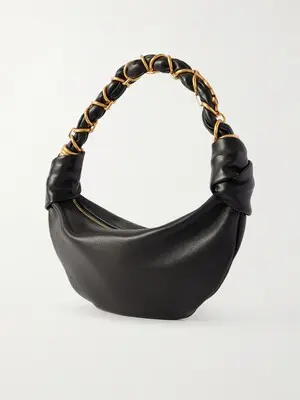 Saint Laurent Amalia Mini Leather Shoulder Bag - Black