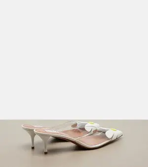 Alaïa Bloom Floral Mules - White