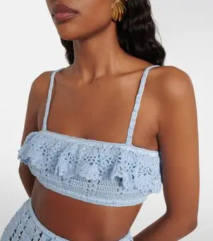 Anna Kosturova Crochet Cotton Bra Top