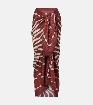 Johanna Ortiz Printed Cotton Beach Coover-up - Red