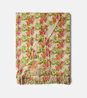 THE HOUSE OF LYRIA Tormento Floral Linen Tablecloth - Multicoloured